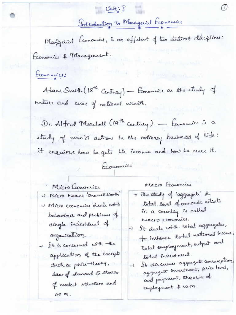 MEFA (Hand Written Notes) | PDF