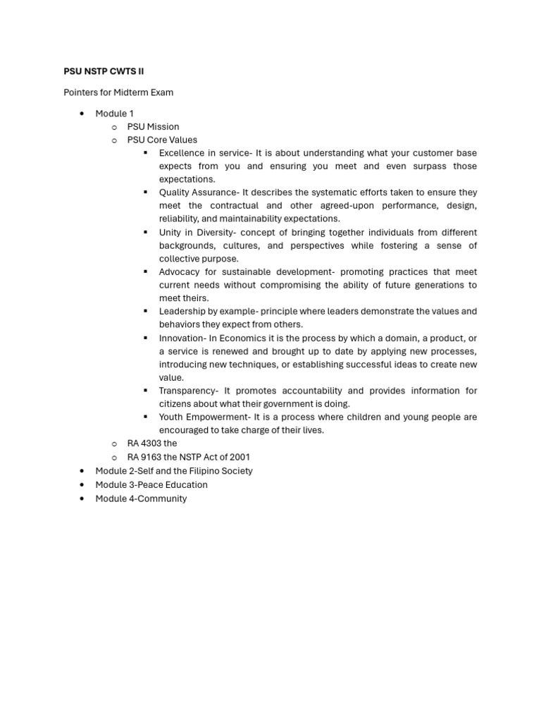 Pointers For Midterm Exam-1 | PDF