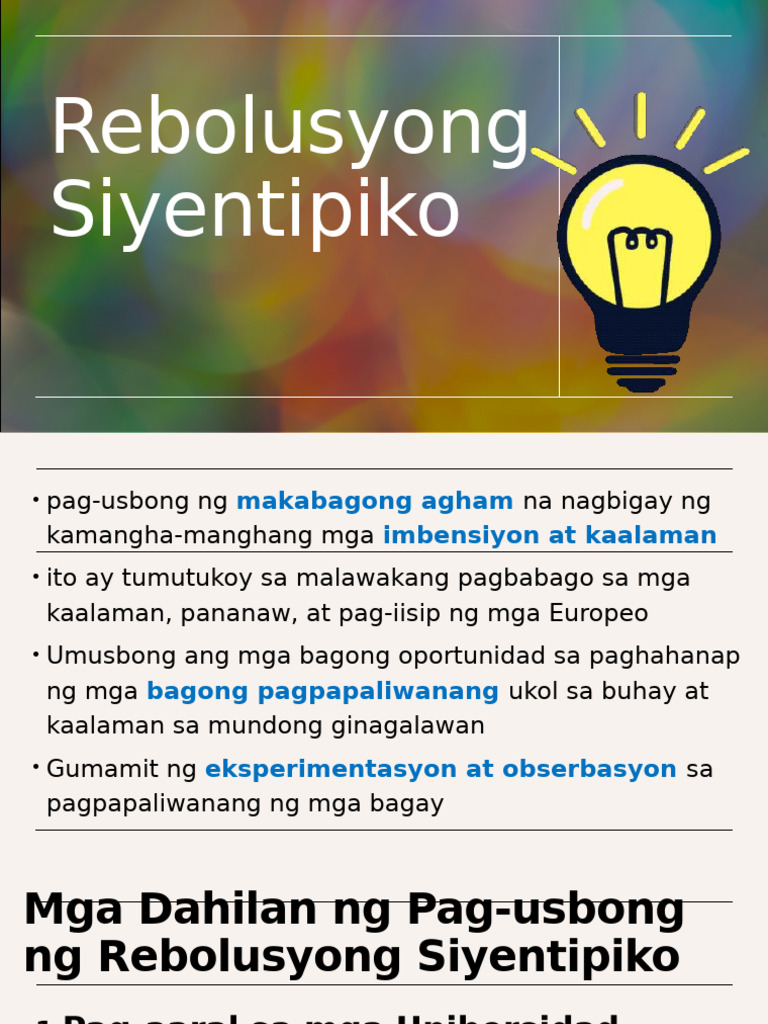 Rebolusyong Siyentipiko | PDF