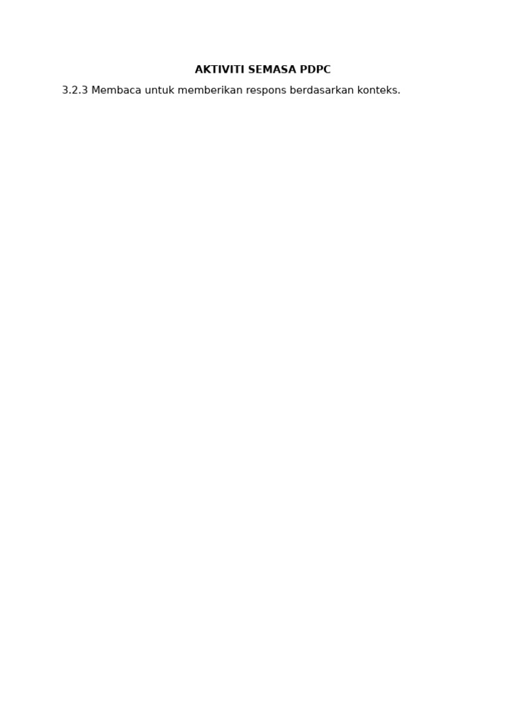 Aktiviti Semasa PDPC | PDF