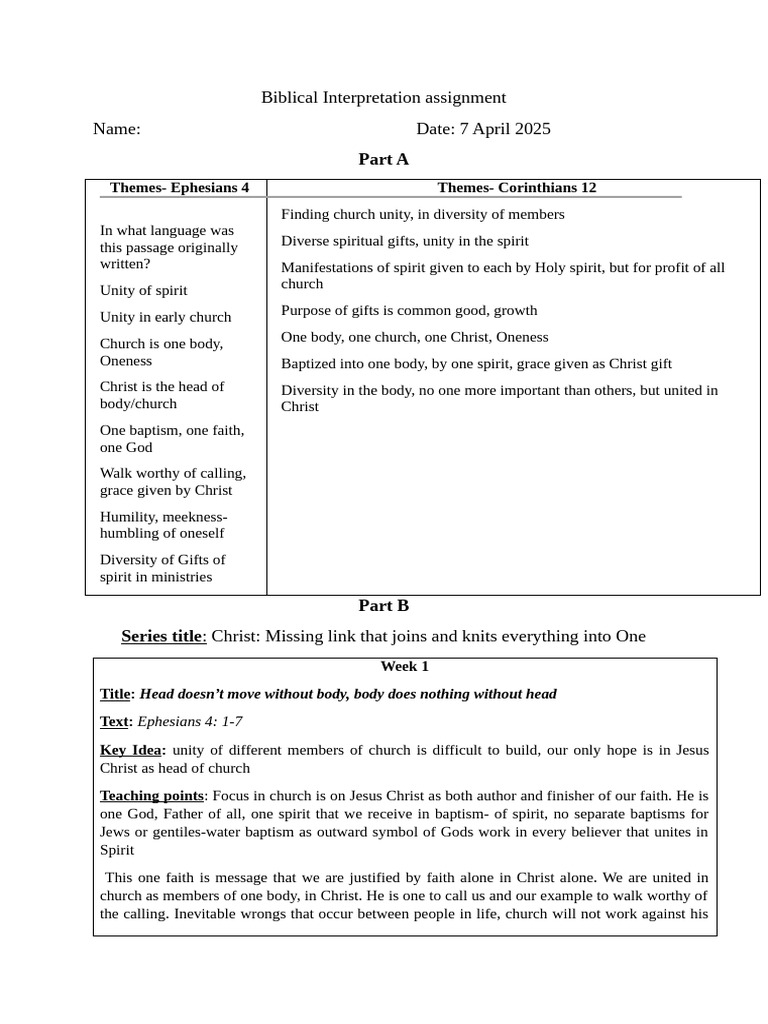 New Testament Assignment | PDF | Jesus | Baptism