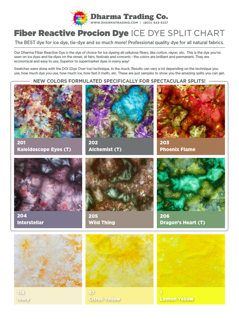 Ice Dye Swatches Interactive | PDF | Dye | Color