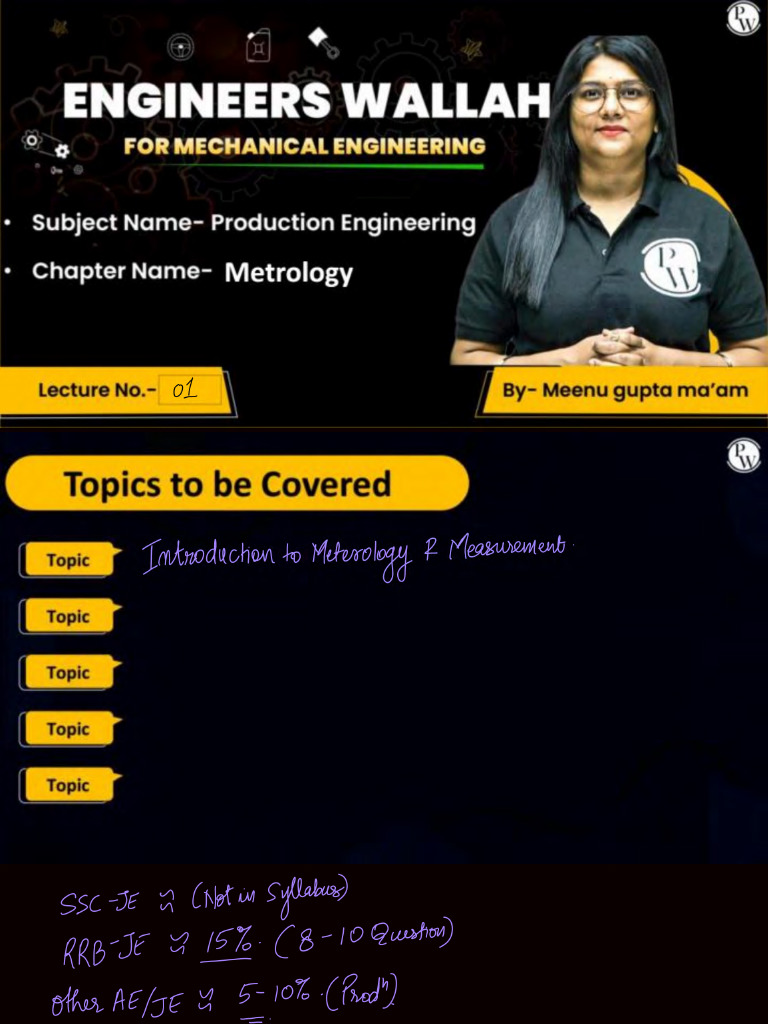 Metrology 01 - Class Notes | PDF