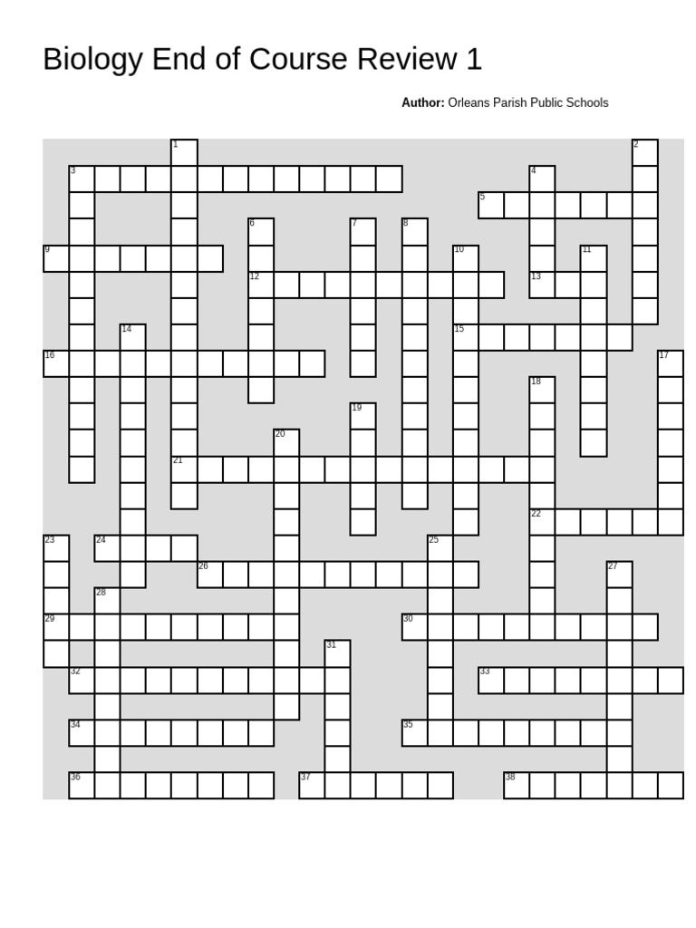 Biology End of Course Review 1 1743579626 | PDF | Cell (Biology) | Biology