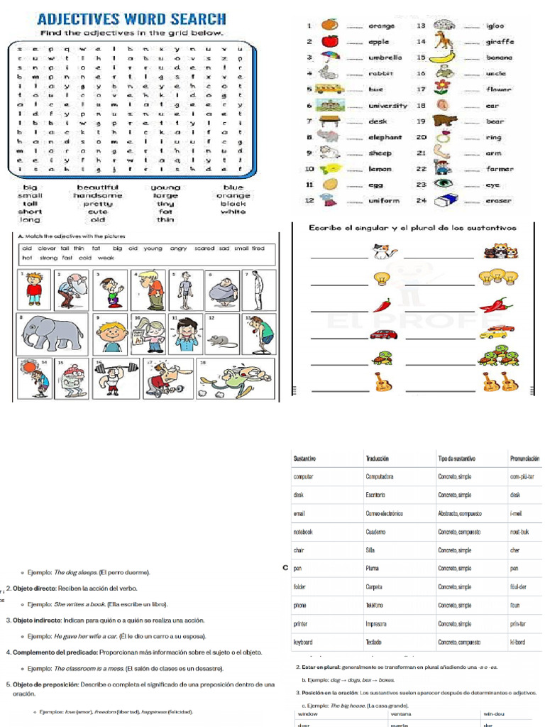 Sustantivos Ingles | PDF