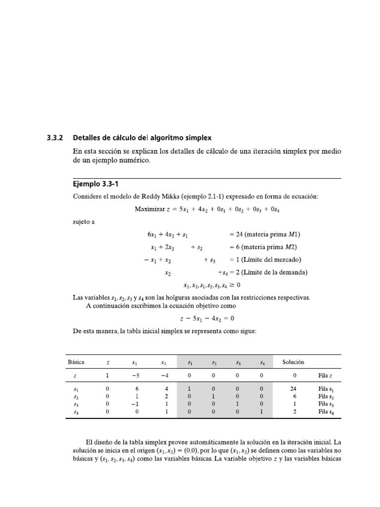 Metodo Simplex | PDF | Algoritmos y Estructuras de Datos | Objetos matemáticos