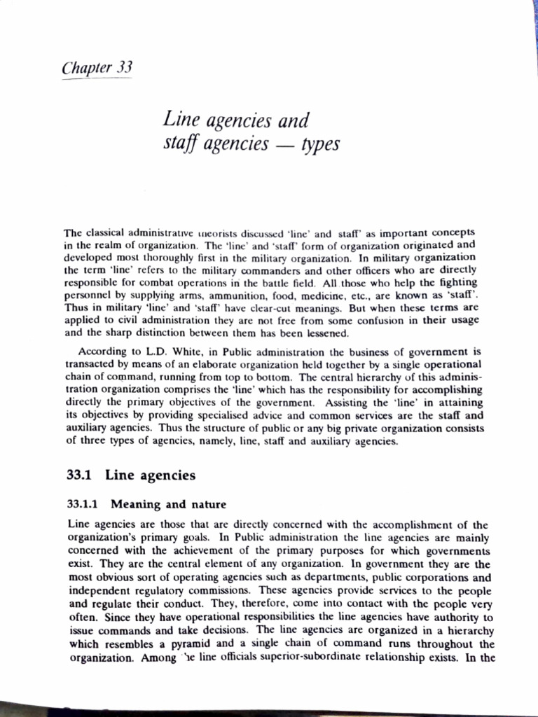 Line and Staff | PDF