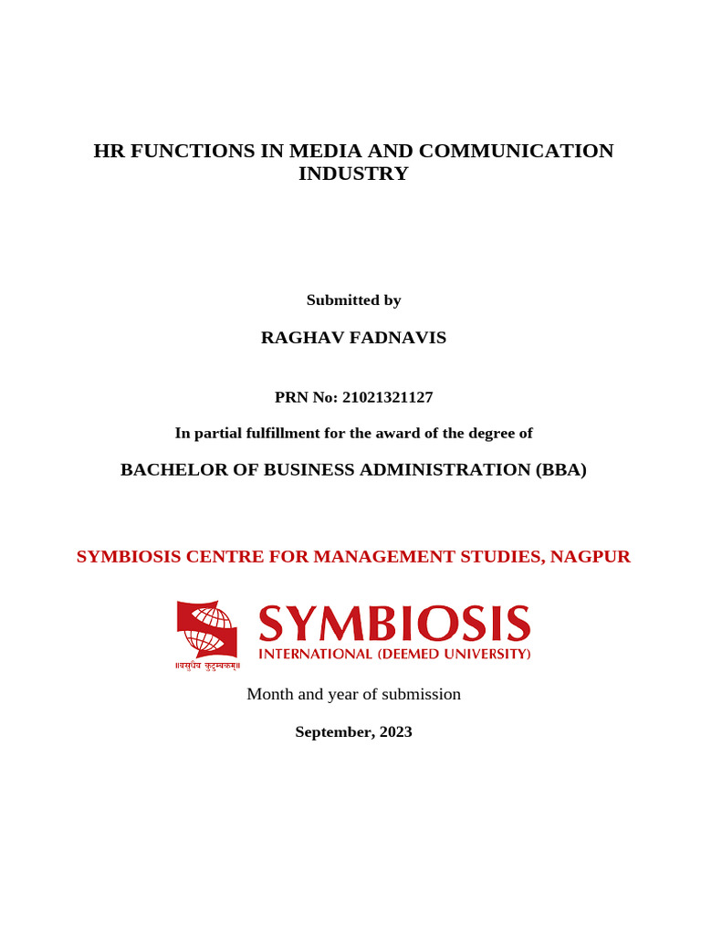 Raghav Fadnavis - 21021321127 - Project 2 Report | PDF | Performance Appraisal | Recruitment