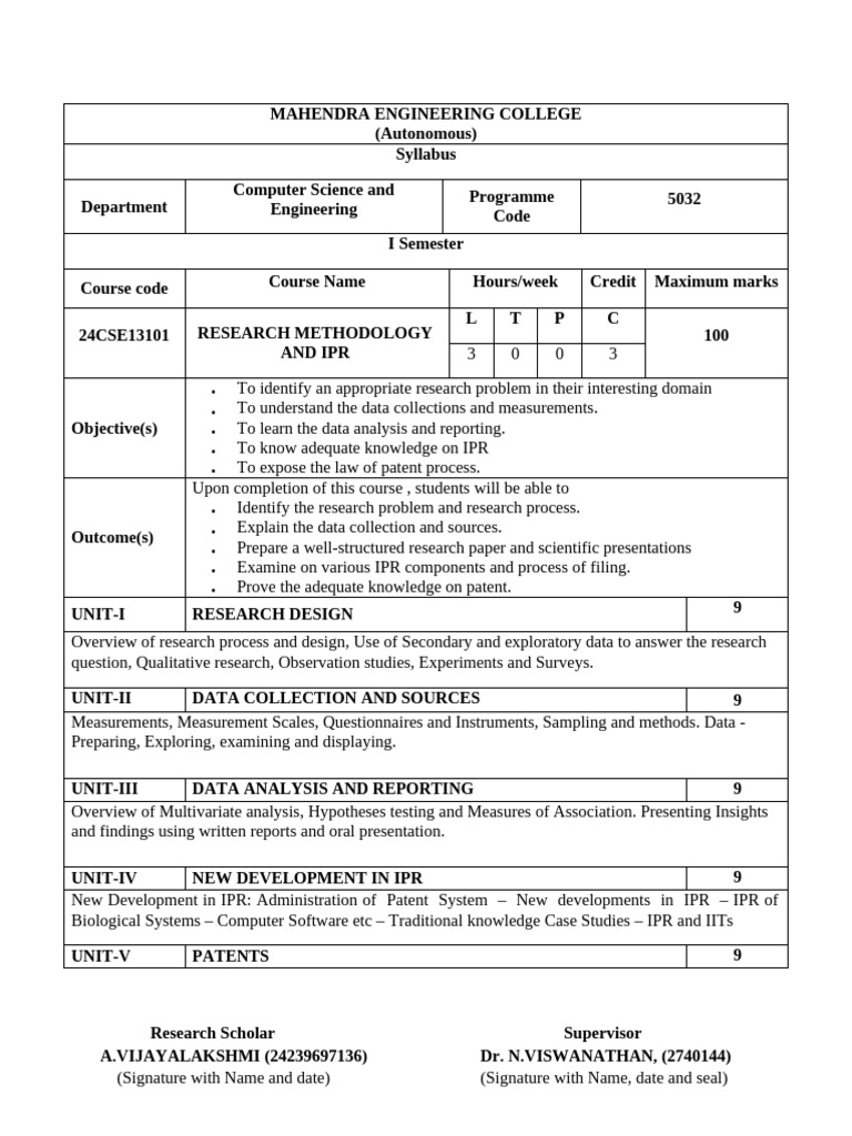 Course Work Syllabus Revised | PDF | Pattern Recognition | Map Reduce