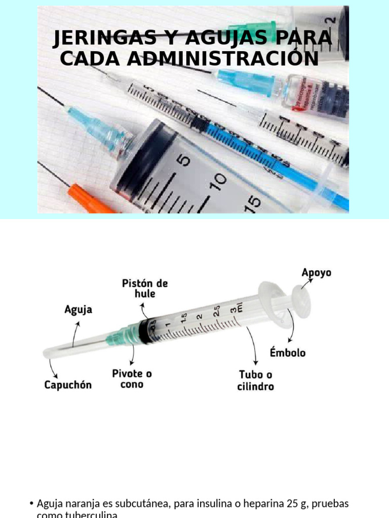 Jeringas y agujas pediátricas | PDF