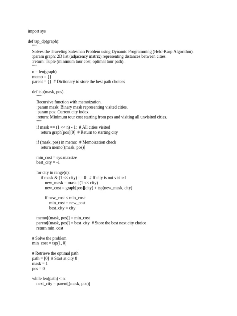 Salesman Program | PDF