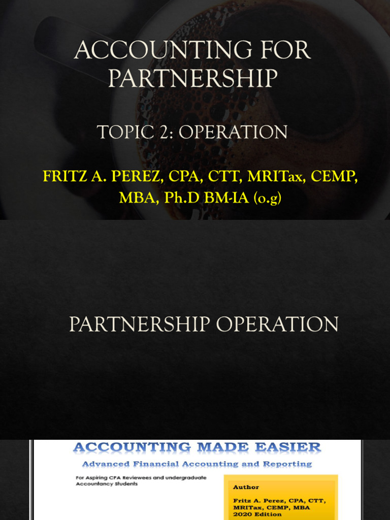 Topic 2 Partnership Operation | PDF