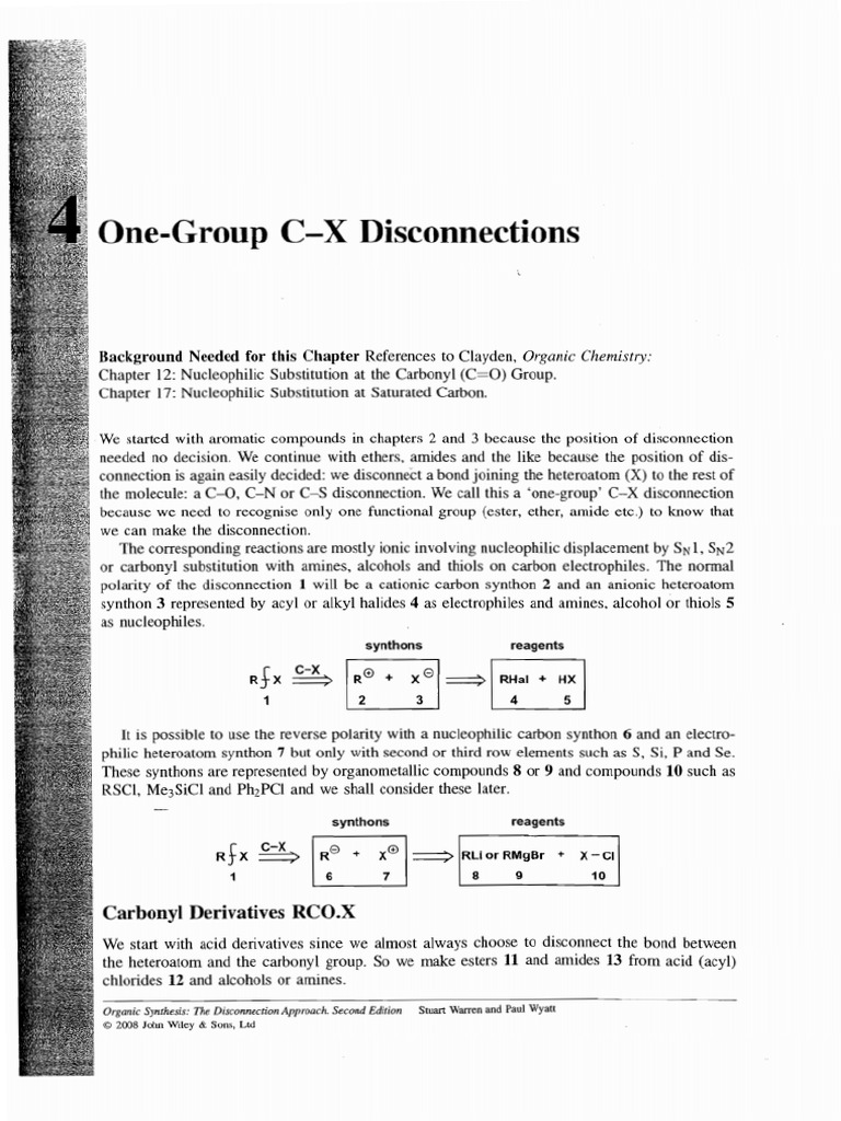 Organic-Synthesis-The-Disconnection-Approach - Warren | PDF