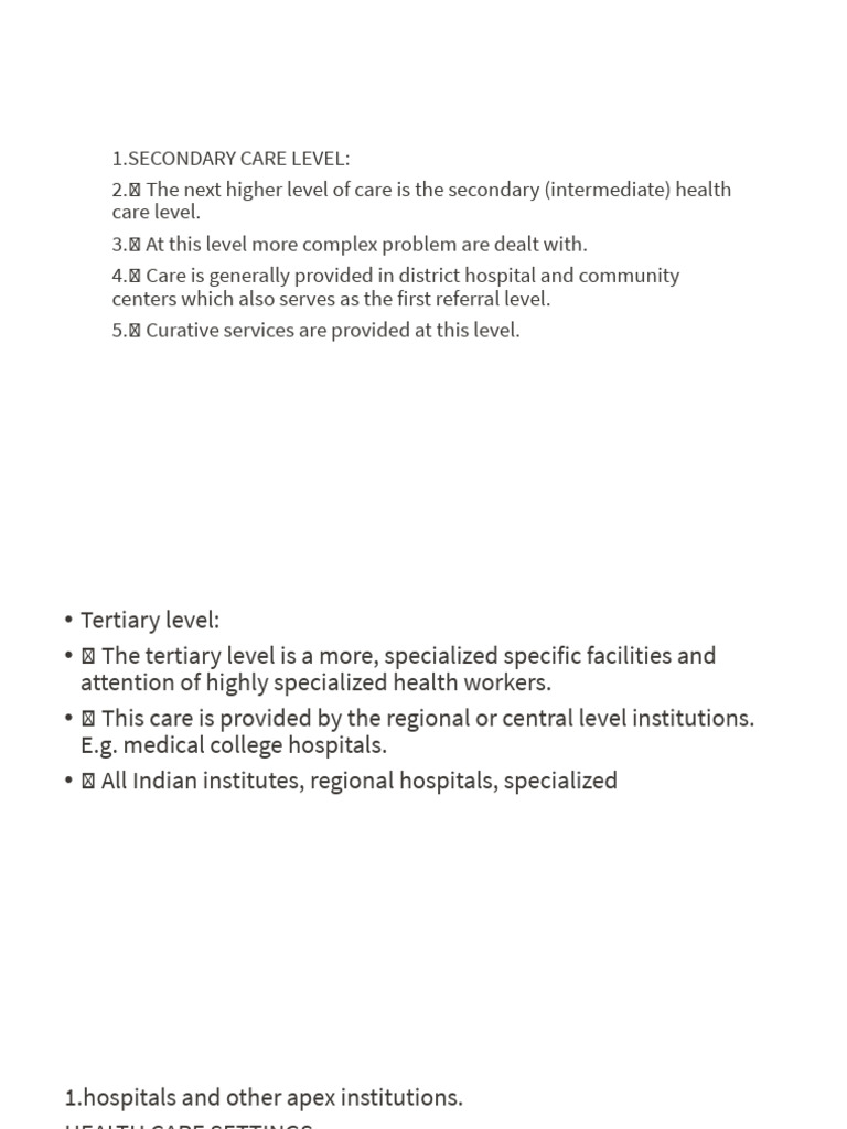 levels of health care | PDF | Health Care | Social Policy