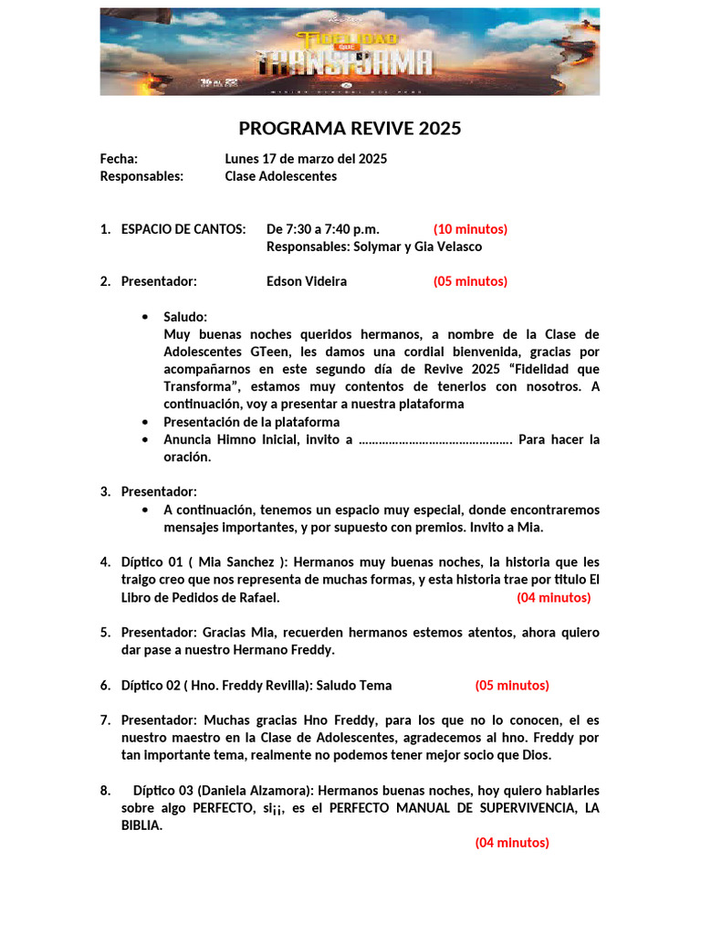 Programa Revive 2025 2nvo | PDF