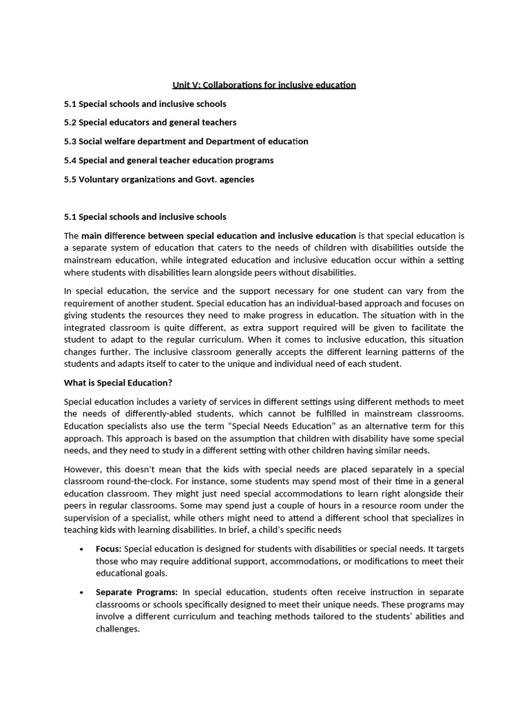 Collaboration For Inclusive Education | PDF | Special Education ...