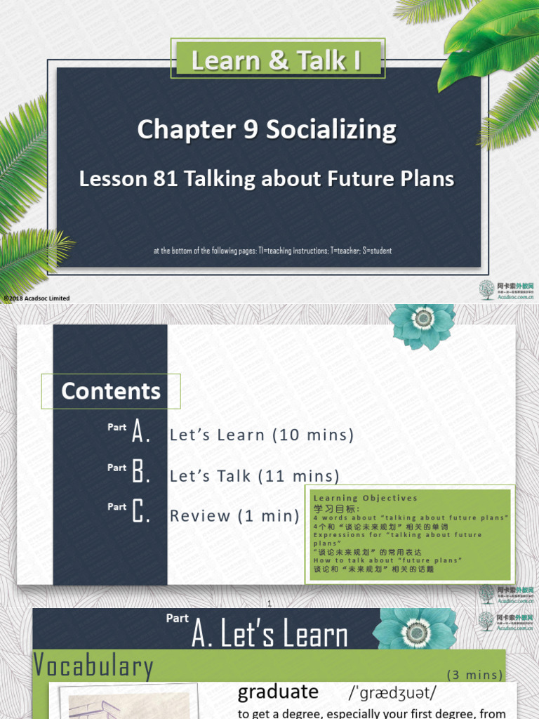 Learn & Talk I: Chapter 9 Socializing | PDF | Human Communication | Cognition