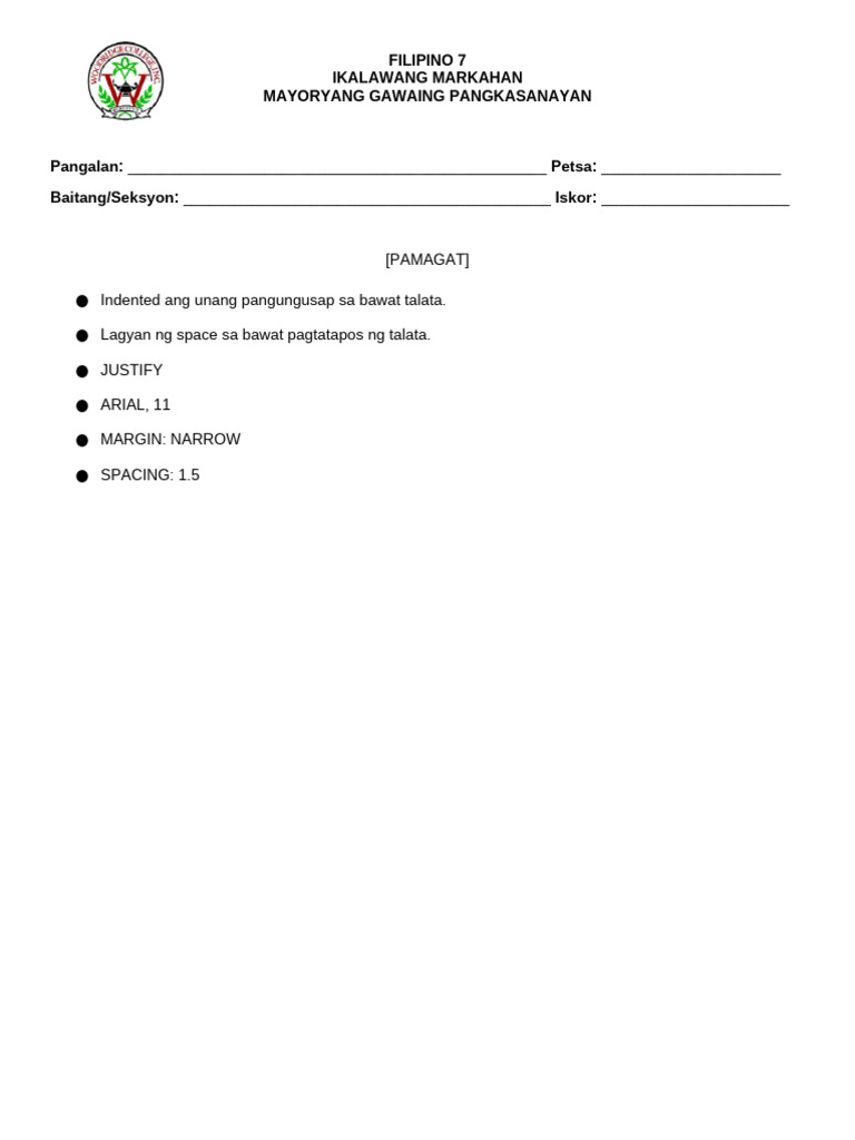 Erich Ebuenga - FIL7-Q2-MAJORPT-FORMAT | PDF