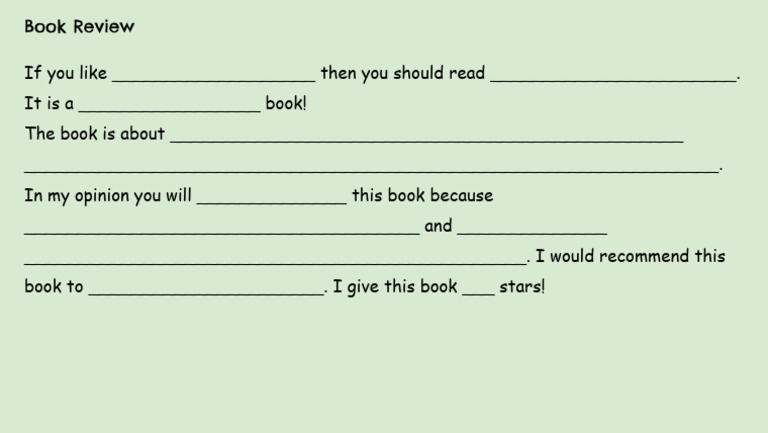 Engaging Book Review Template | PDF