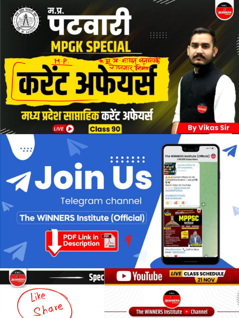 Current Affairs Madhya Pradesh MP Static GK | PDF