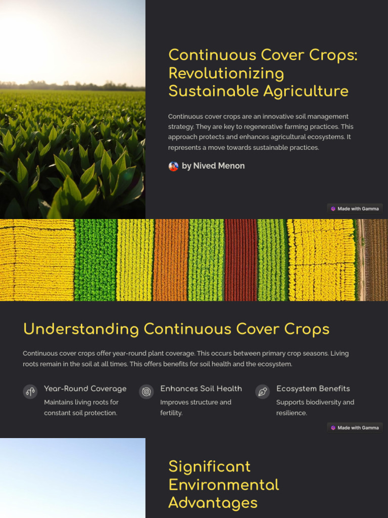 Continuous Cover Crops Deck - Nived Menon | PDF