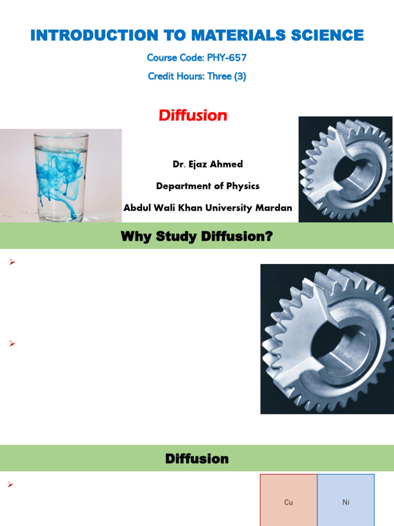 2.1 Diffusion, Modes of Diffusion | PDF | Heat Treating | Diffusion