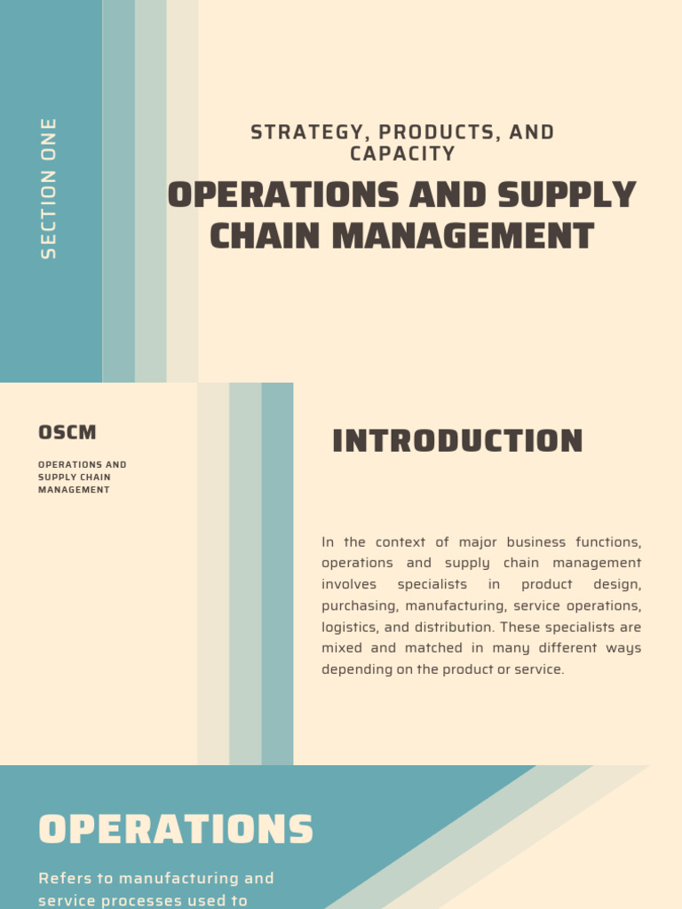 OSCM - Strategy, Products and Capacity | PDF | Supply Chain | Revenue