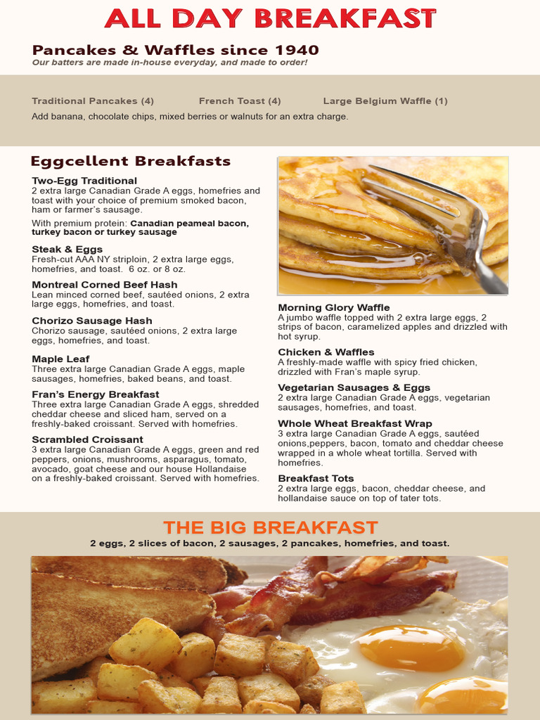 63e2b8eec61f3d3a008590be - Frans Menu | PDF | Bacon | Hamburgers