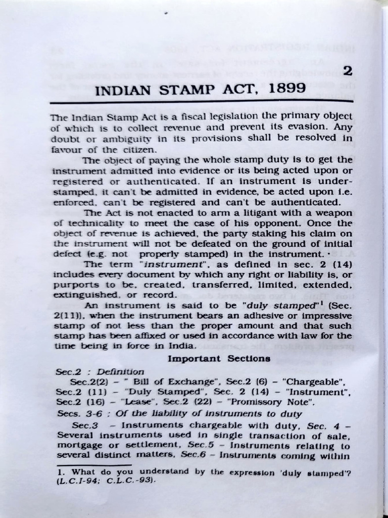 Indian Stamp Act | PDF