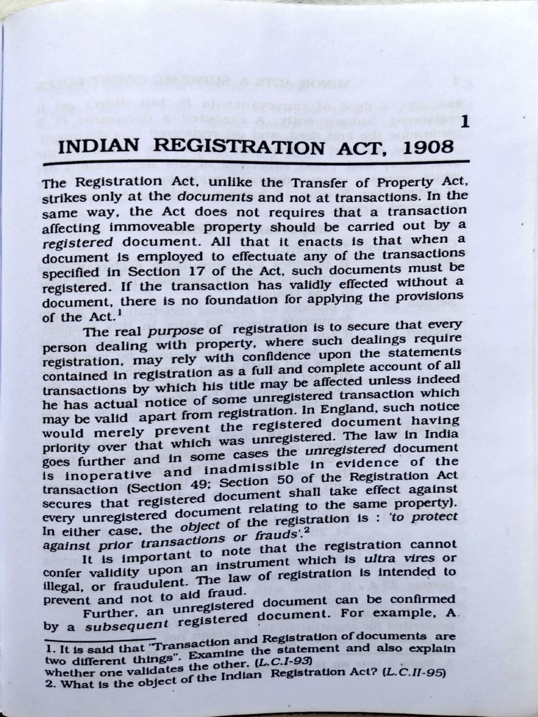 Registration Act | PDF