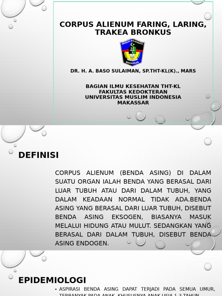 Corpus Alienum Saluran Napas | PDF