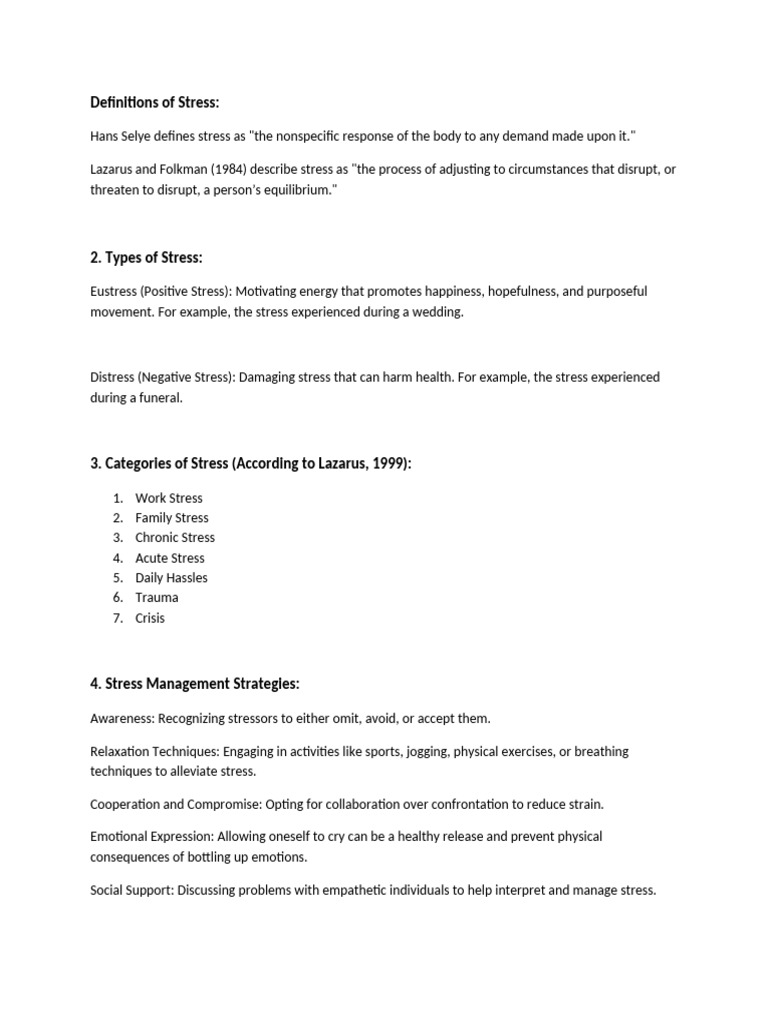 Basics of Stress | PDF