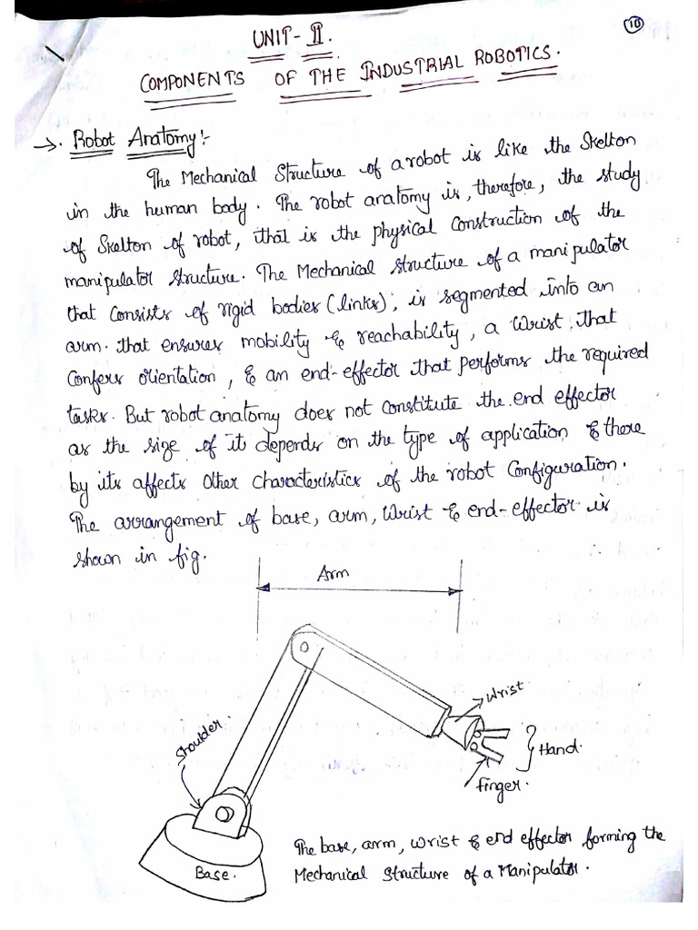 2 Unit notes - Robotics | PDF | Electric Motor | Transformer