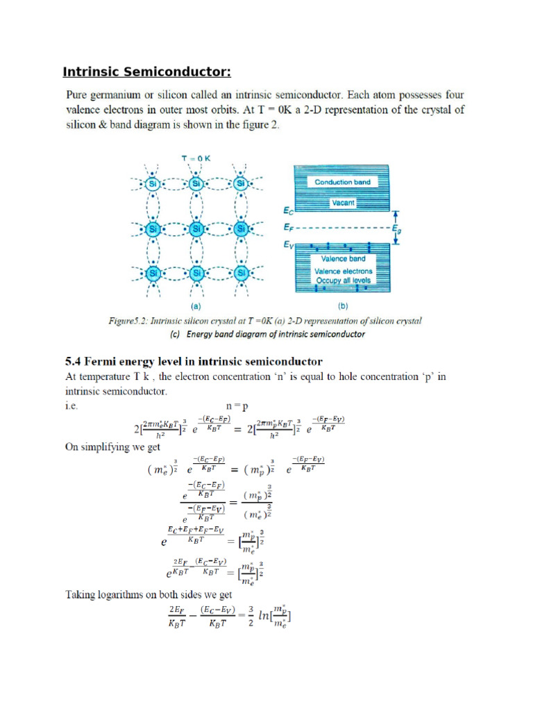 Intrinsic Semiconductor | PDF