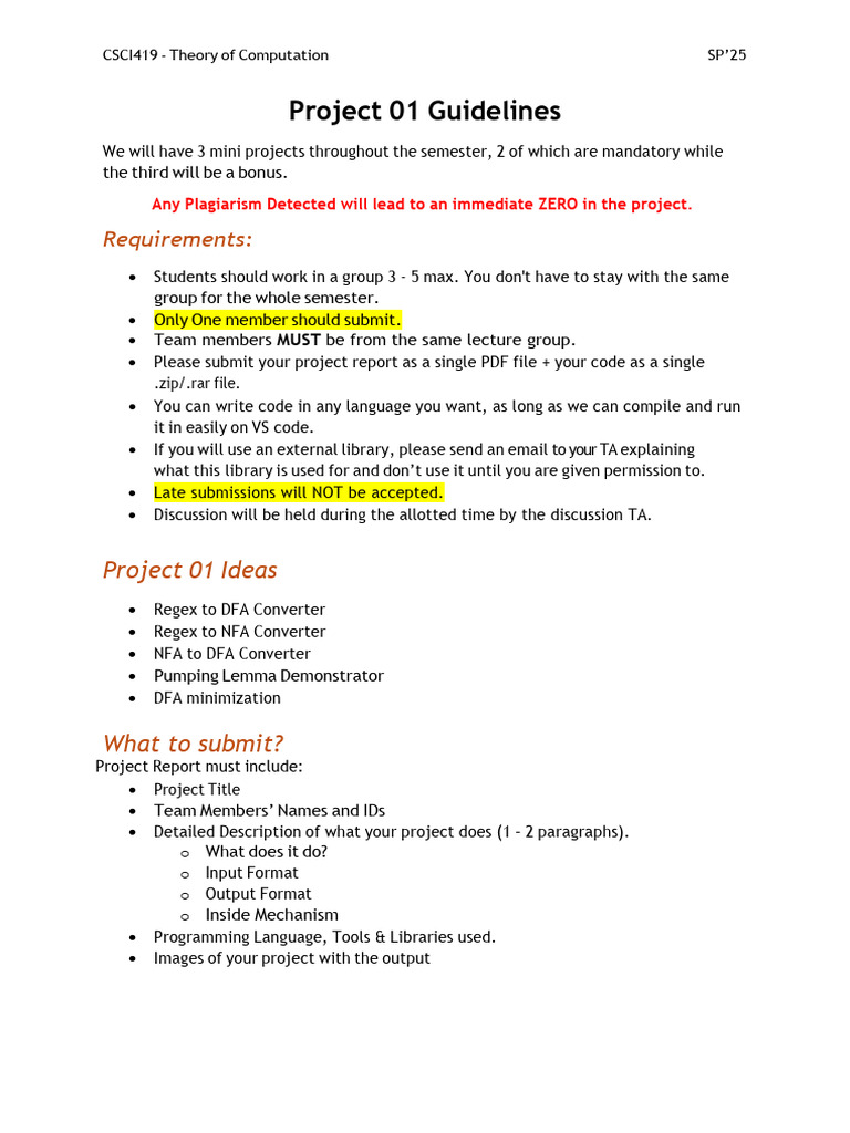 Project_1_Guidelines | PDF