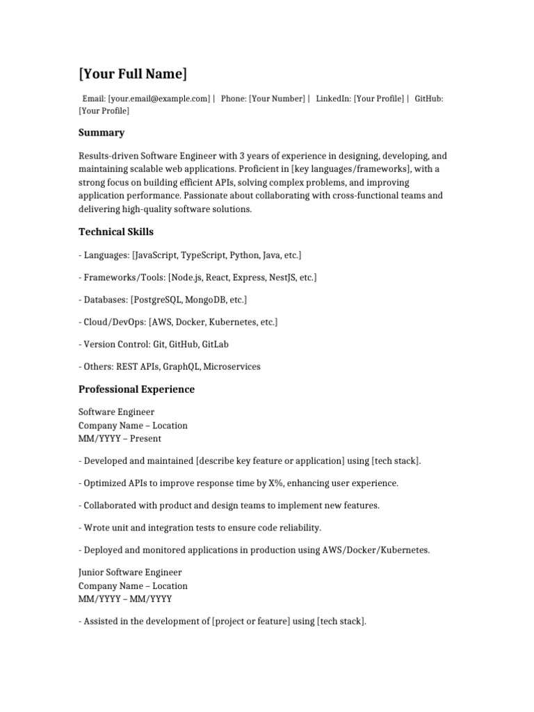 SWE_Resume_Modern | PDF