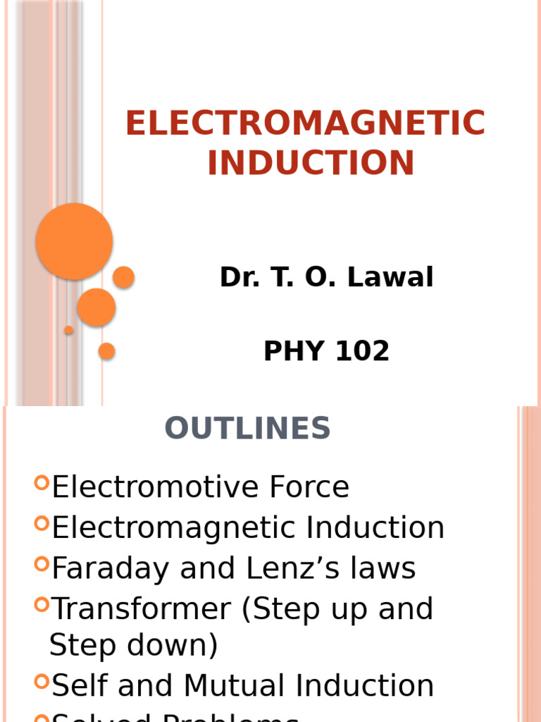 PHY 102-Electromagnetic Induction-2024 | PDF