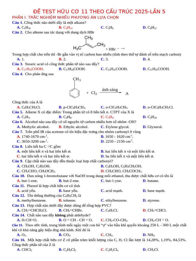 ĐỀ HKII 11 THEO CẤU TRÚC 2025 -LẦN 5-ĐỀ | PDF