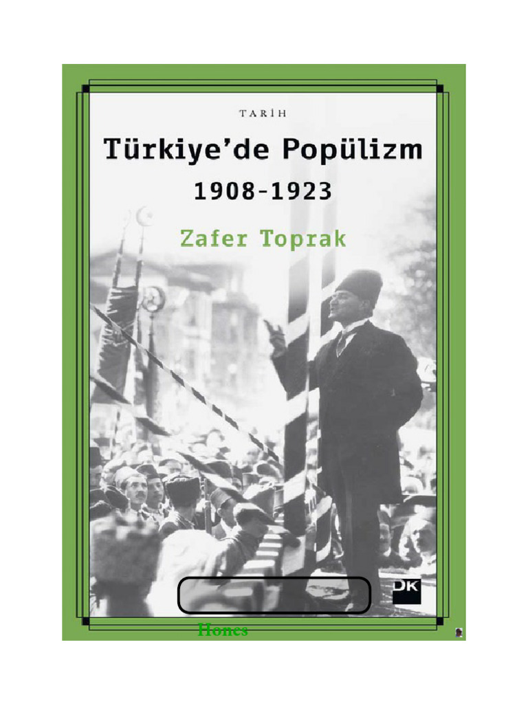 Zafer Toprak - Türkiye'de Popülizm 1908-1923 | PDF