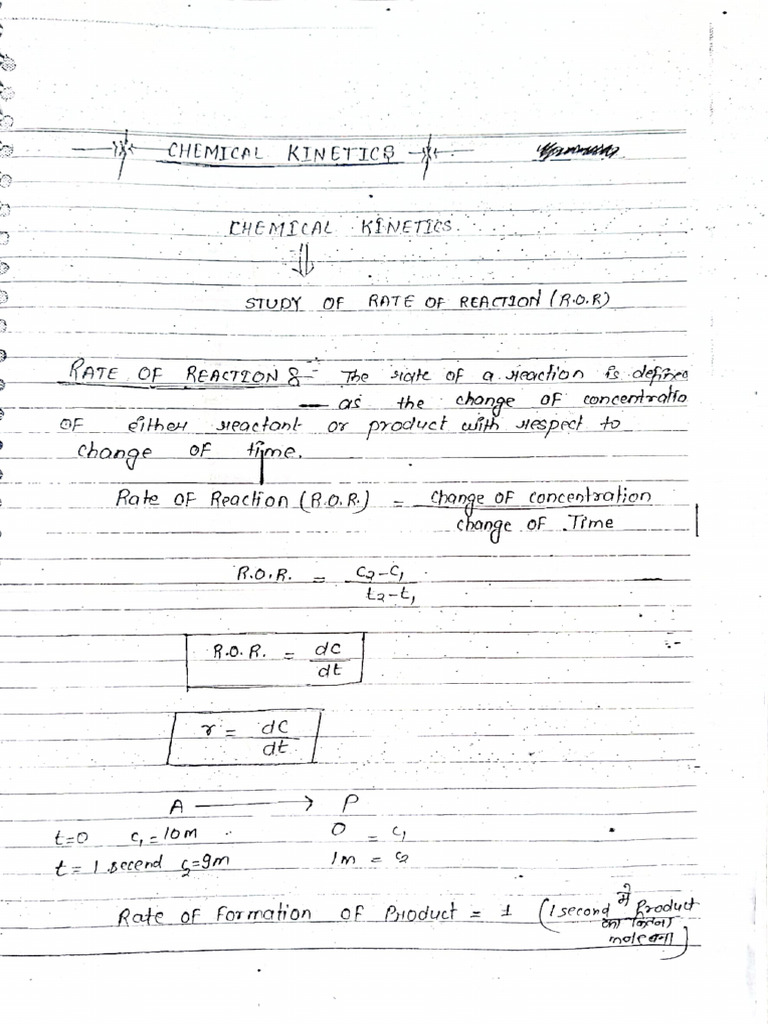 Chemical Kinetics Notes - ChemContent (1) | PDF
