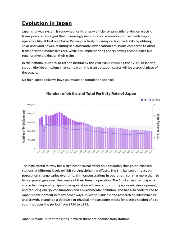 Evolution in Japan Report | PDF | Train | Transport