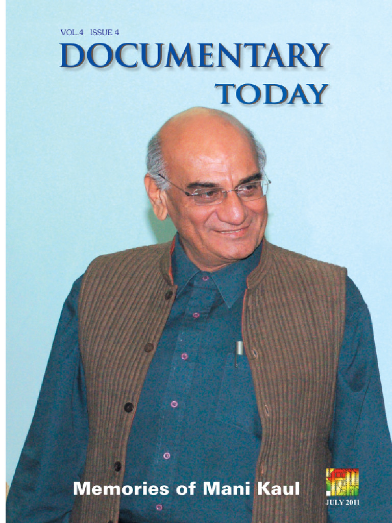 Dossier: Mani Kaul Documentary Today | PDF