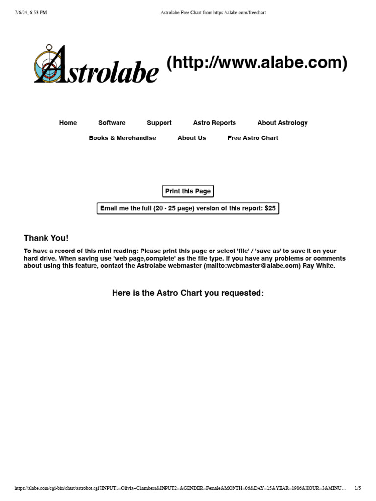 Olivia Chambers Chart | PDF