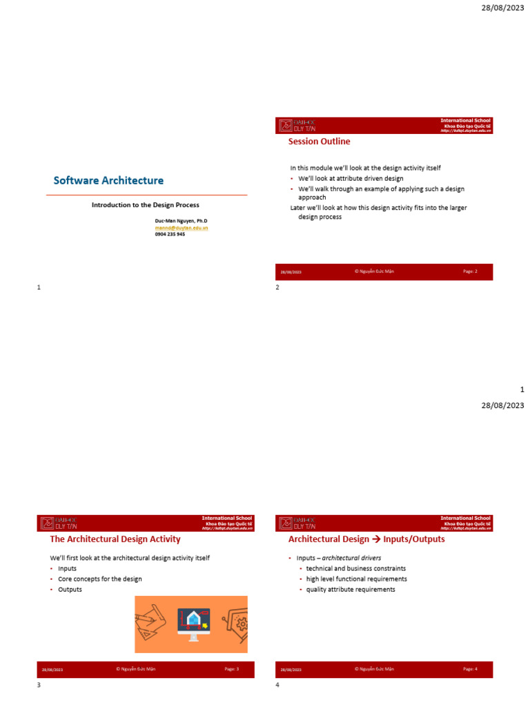 Software Architecture & Design 1 | PDF | System | Software Architecture