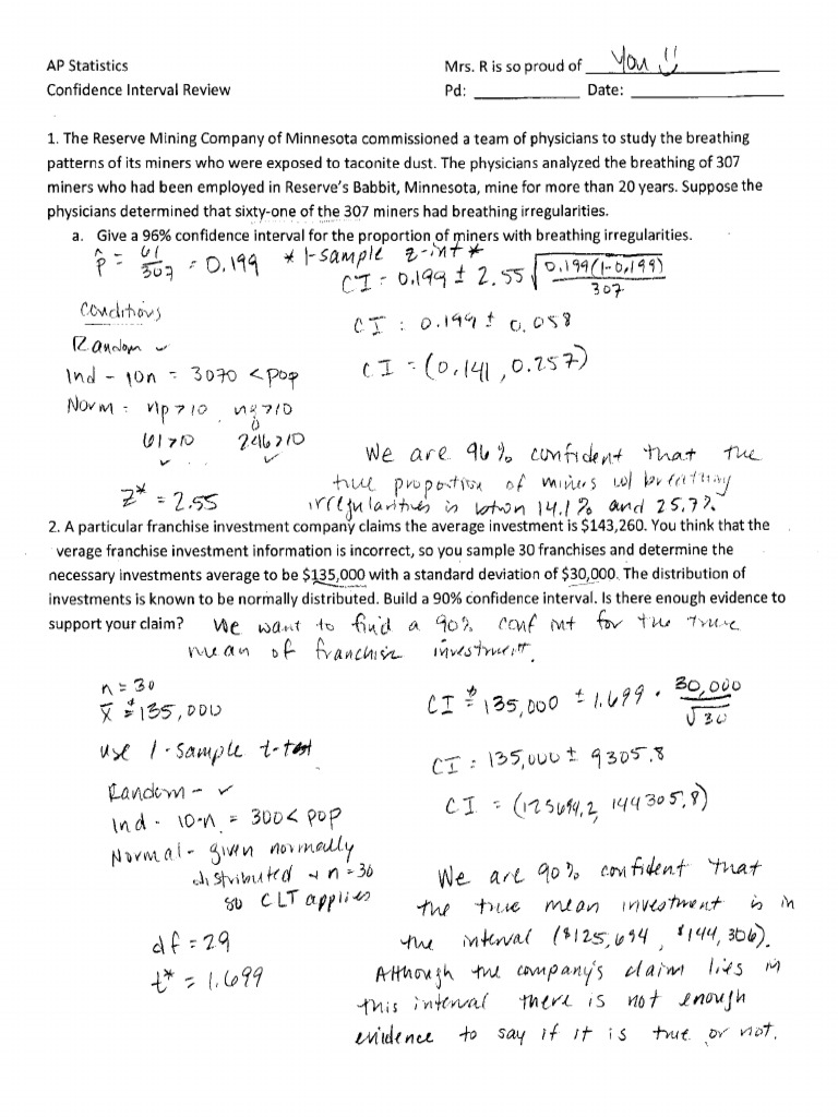 Conf_Int_Review_solns | PDF