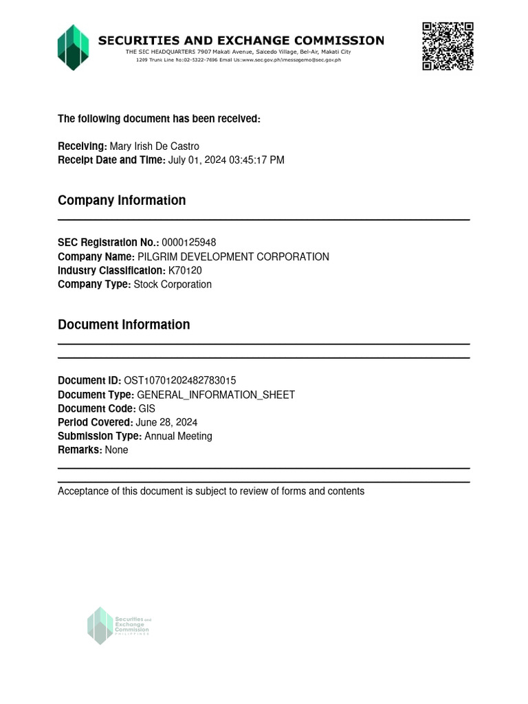 Pilgrim | PDF | Corporations | Business