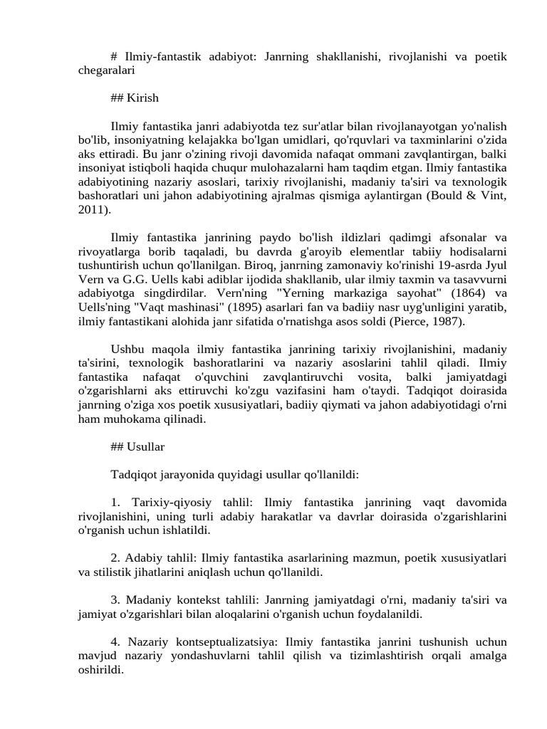 Oak Maqola Qoralama | PDF