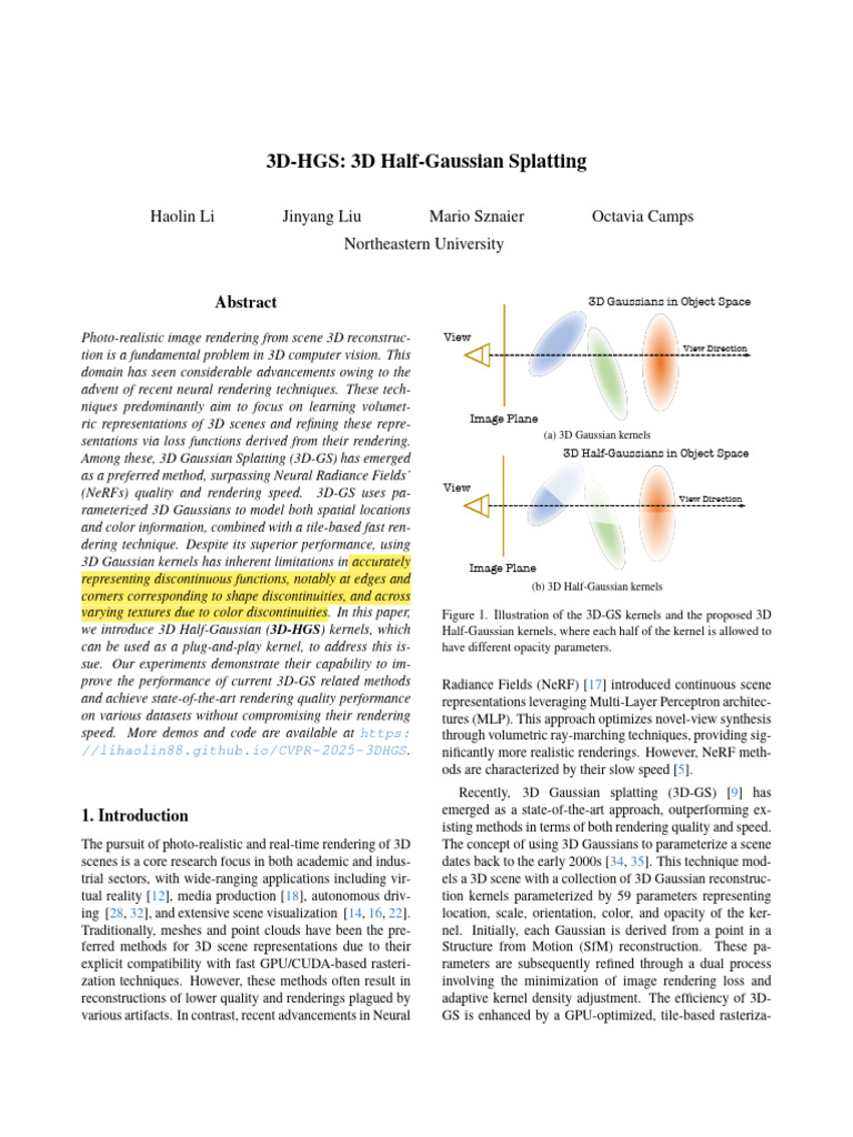 3D-HGS | PDF | Rendering (Computer Graphics) | 3 D Computer Graphics