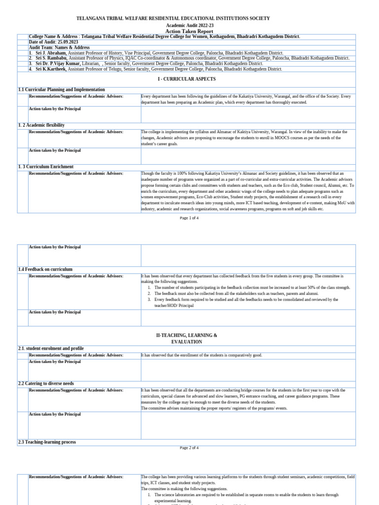 3.TTWRDC-Action Taken Report | PDF | Libraries | Teachers