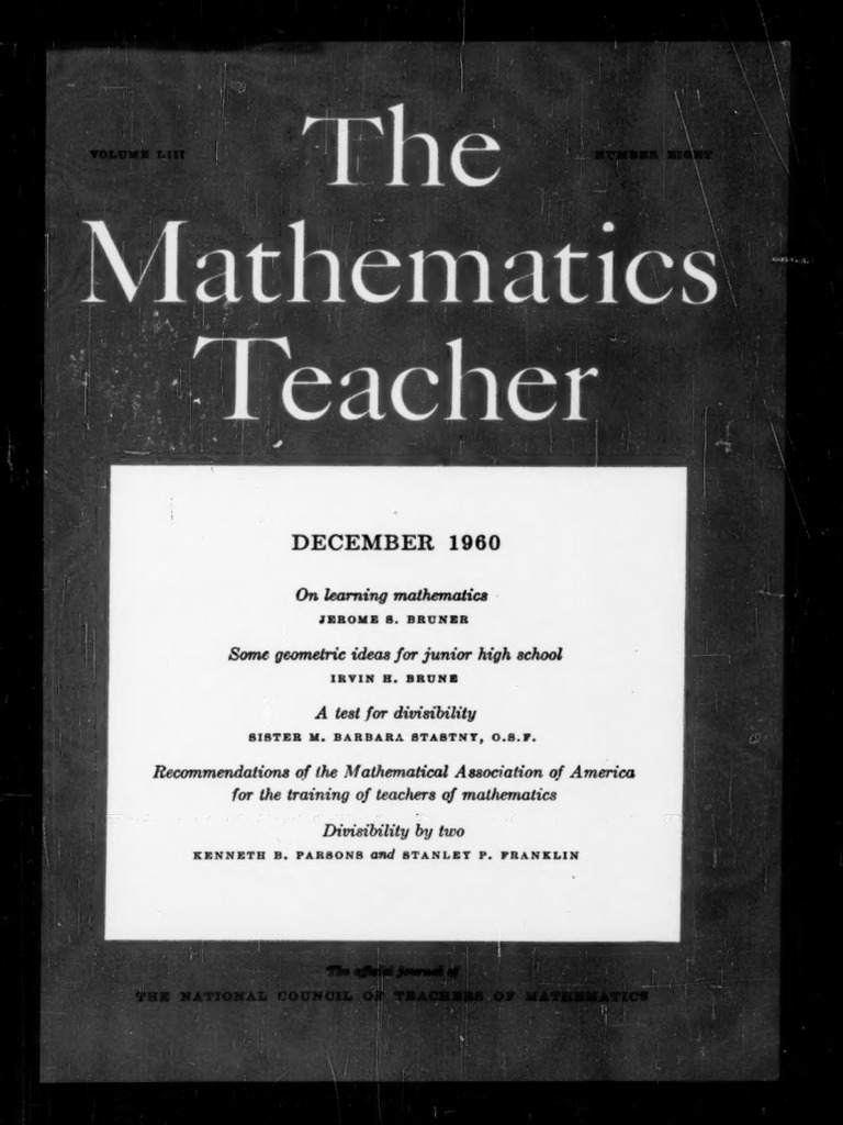 Sim Mathematics-Teacher 1960-12 53 8 | PDF | Mathematics | Mathematical ...